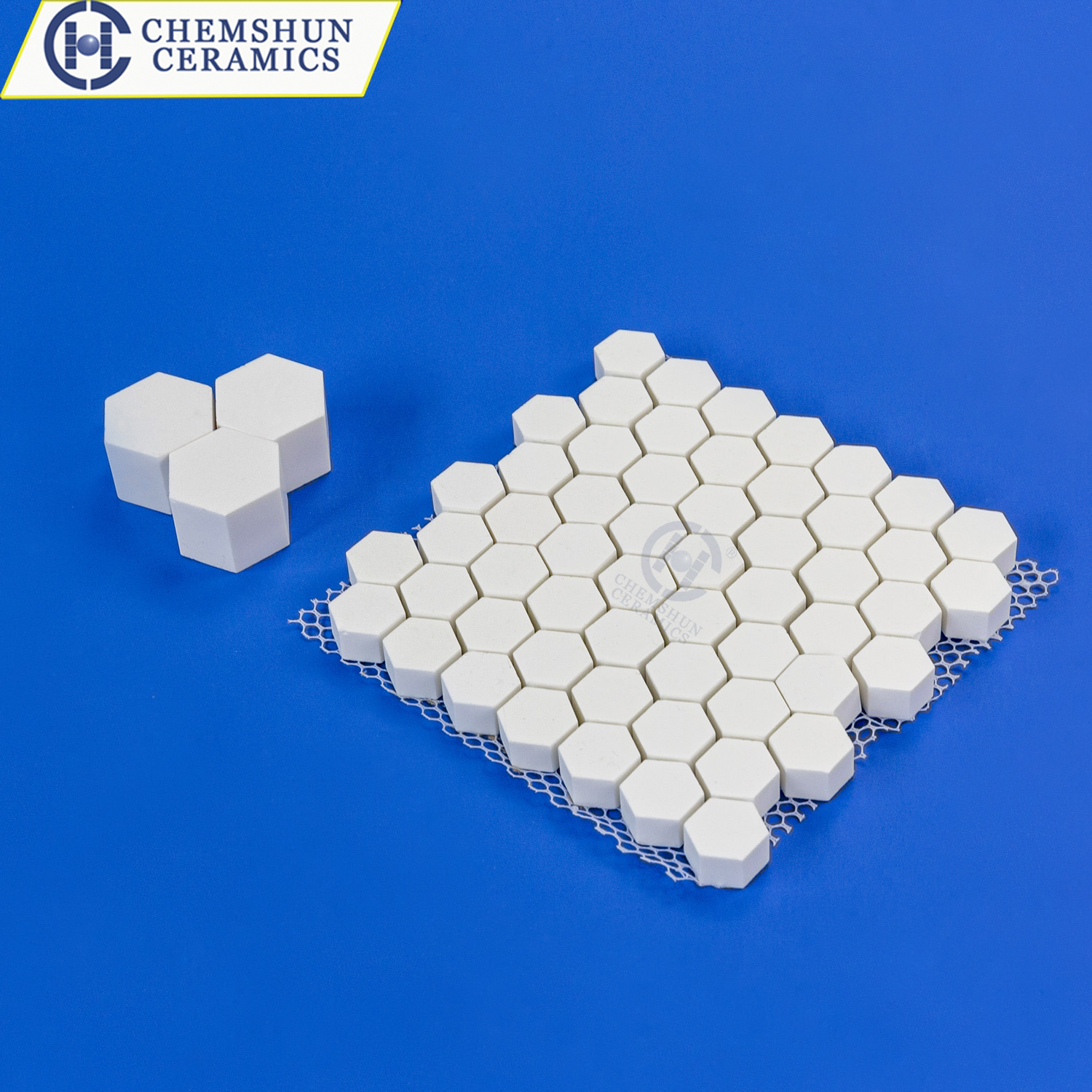 China Alumina Ceramic Hexagonal Mosaic Lining Tile Manufacturers and ...