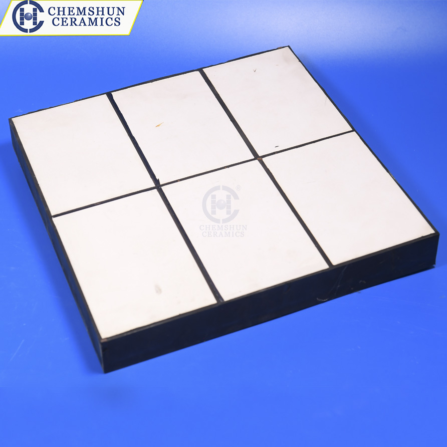 China Three-in-one ceramic rubber steel wear resistant plate ...