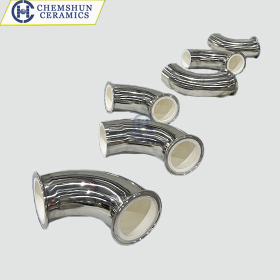 China Alumina Ceramic Lined Stainless Steel Elbow Manufacturers and ...