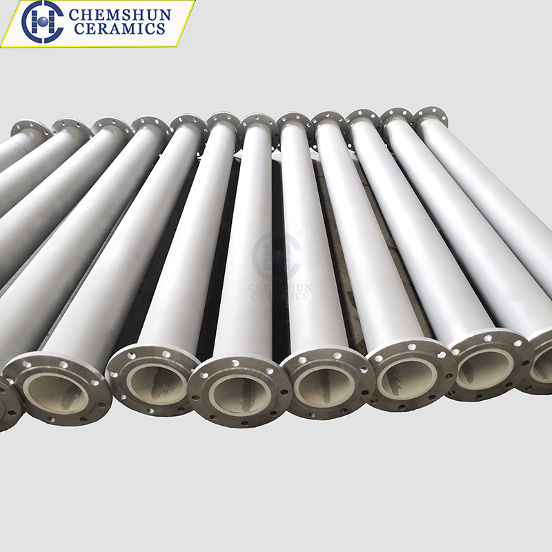 China Alumina Ceramic Lined Pipe for Slurry, Powder Removal ...