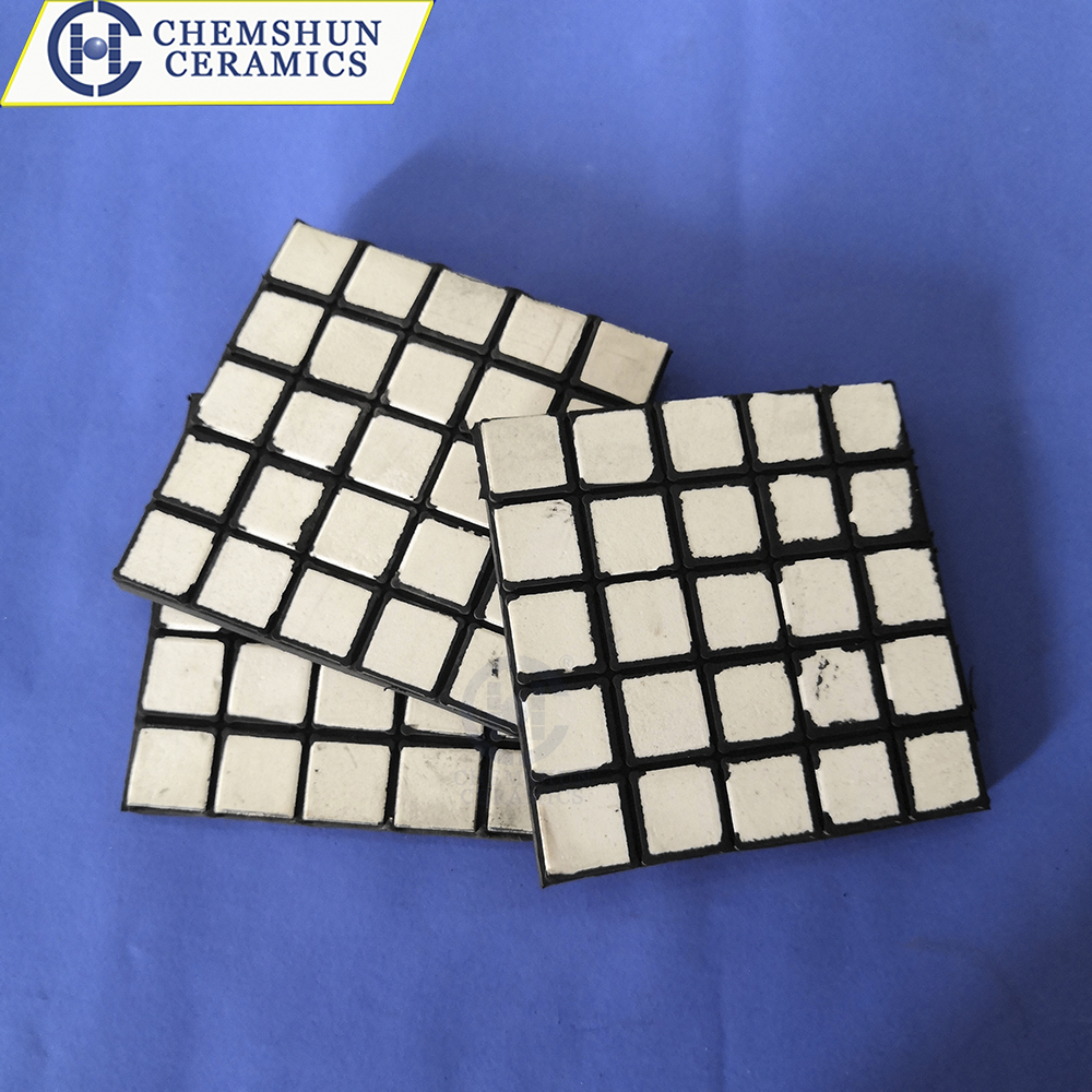 China Rubber Backed Ceramic Tile as Wear Resistant Industry Linings ...